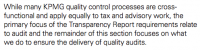 When KPMG talk transparency what they deliver is opacity