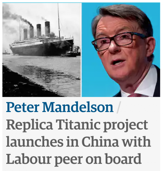 Mandelson and the Titanic: what could go wrong?