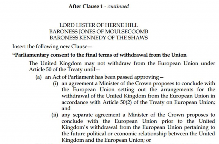 Article 50 amendments: it should be a deal or we stay. No deal should ...