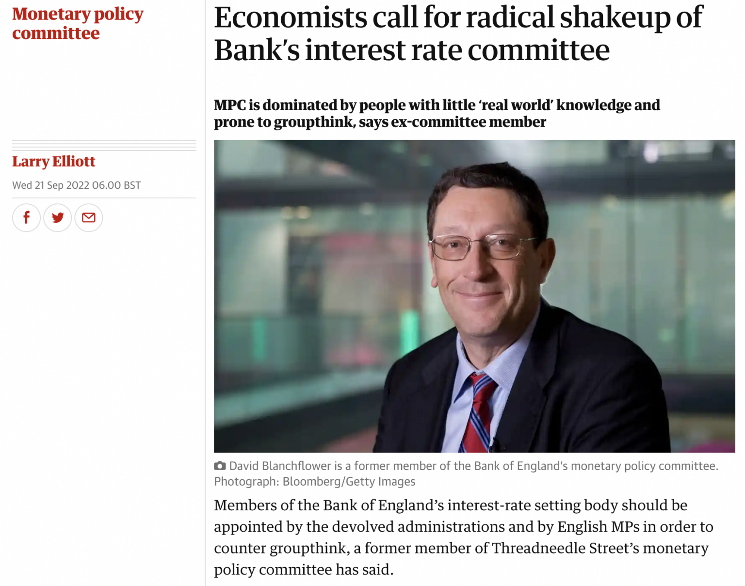 It’s time for a radical shake up of the Monetary Policy Committee