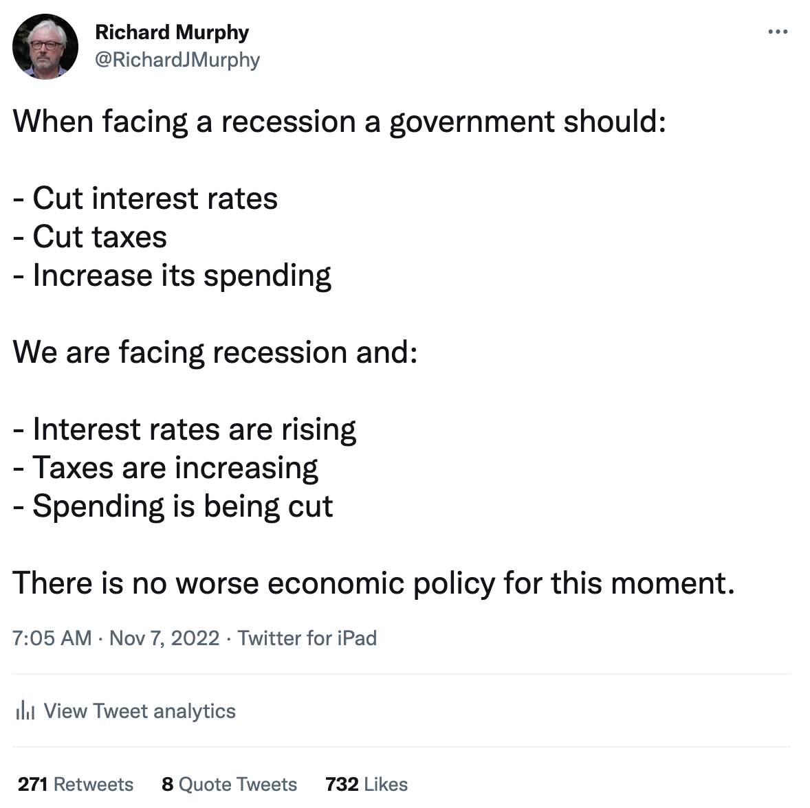 The wrong economic policy