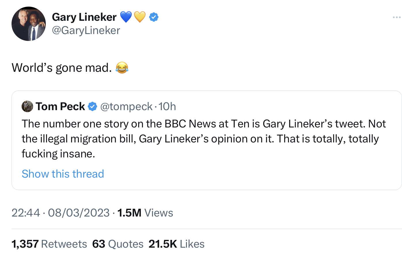 Gary Lineker has stood up to fascism. So must we all. Our freedoms depends on it.