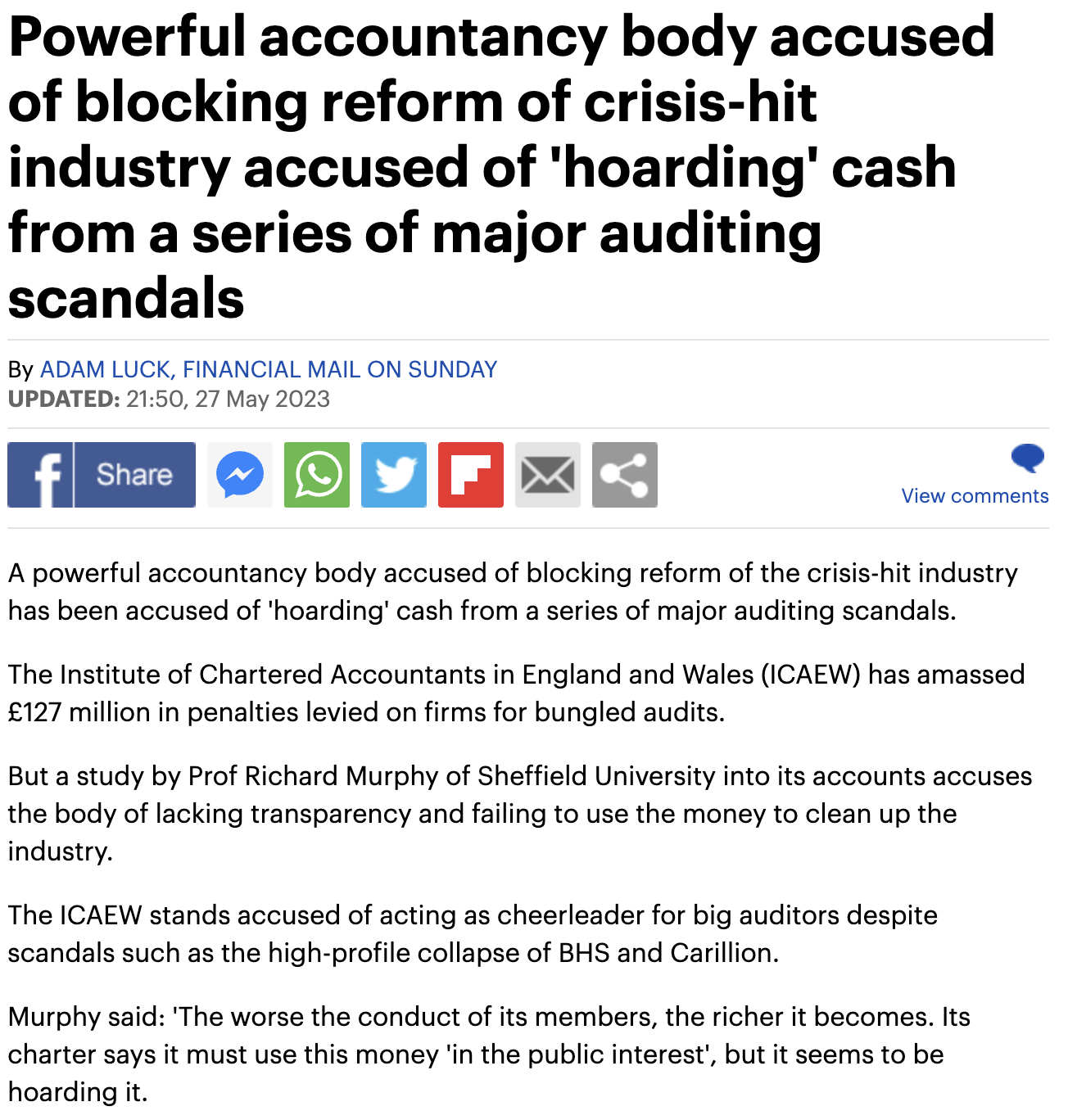 Why the ICAEW has an issue with its strategic reserves