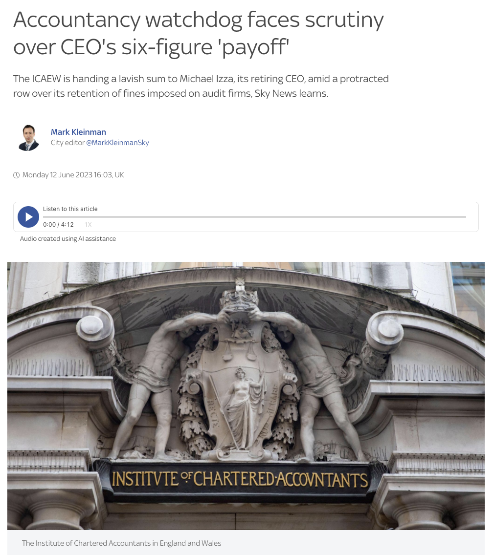 What is going on at the ICAEW?