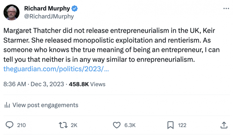 Starmer does need to learn about what entrepreneurialism really is